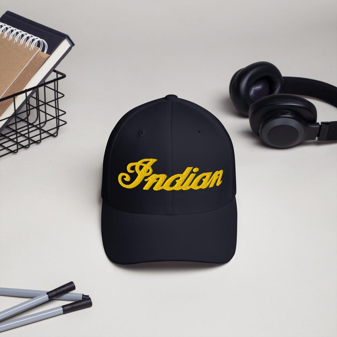 Indian Motorcycle Embroidered 3D Puff Flex Fit Hat - Etsy