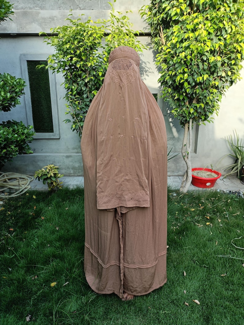 Afghan Burqa: Muslim Women's Full Cover Abaya With Cap - Etsy