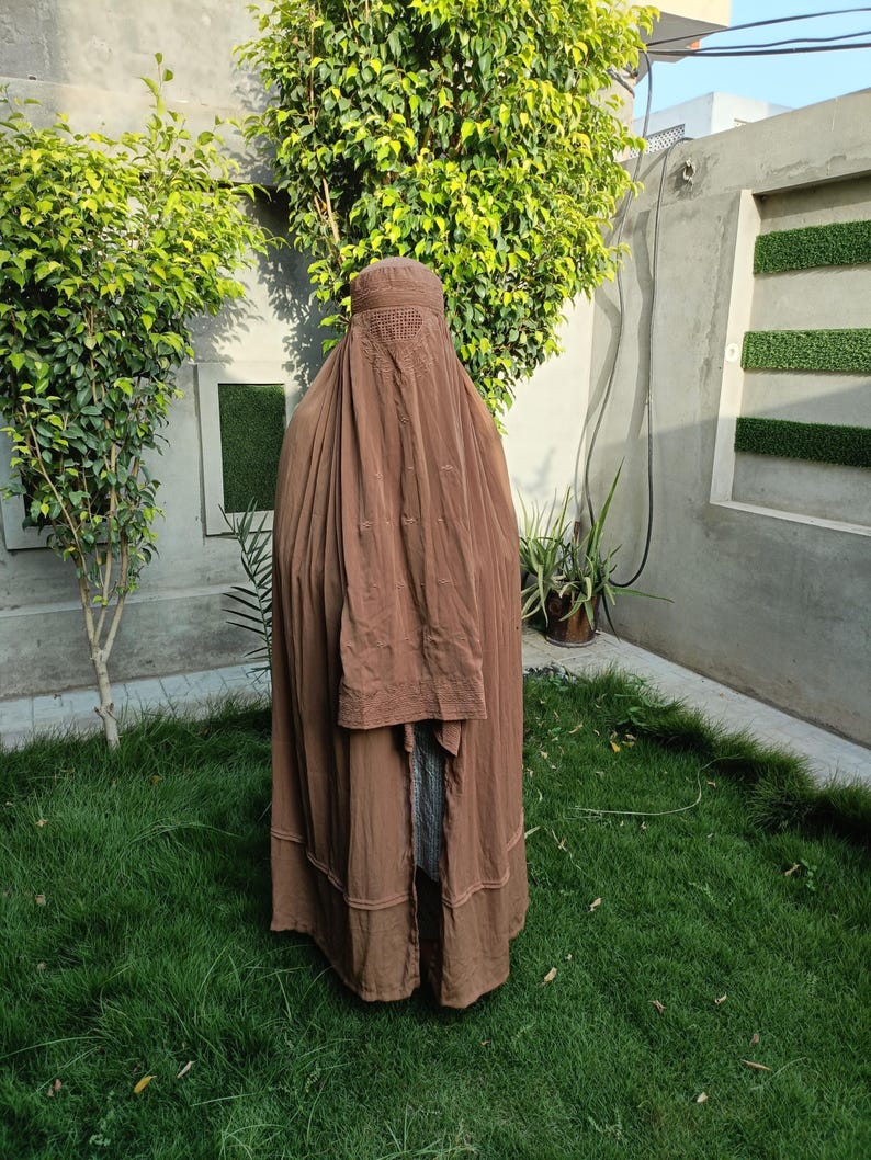 Afghan Burqa: Muslim Women's Full Cover Abaya With Cap - Etsy