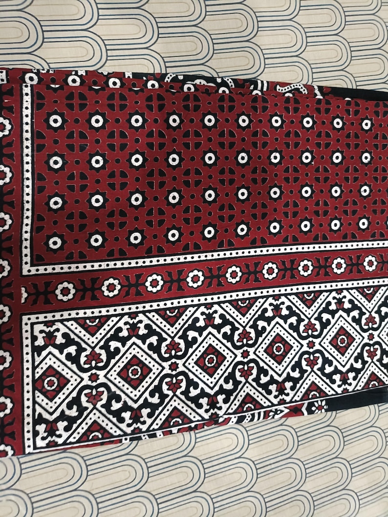 Vintage Ajrakh Print Scarf: Sindhi Culture Shawl - Etsy