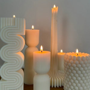 Zig-zag Candle, Curve Candle, Wave Shaped Candle, Wave Pillar Candle ...