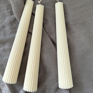 Tall Ribbed Candle, Greko Column Ribbed Candles, Ribbed Pillar Candle ...