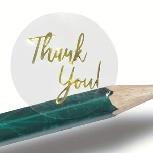 Thank You Stickers Transparent Round Handmade 2.5cm - Etsy