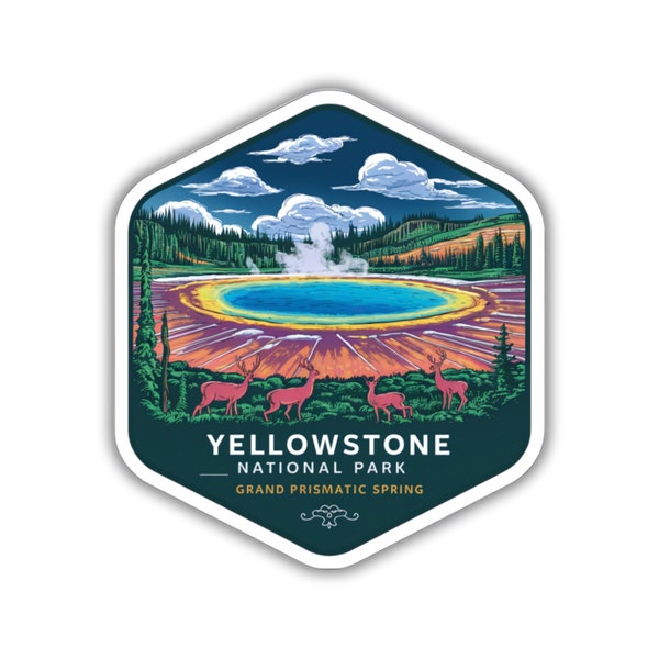 Hexagon National Parks Sticker - Etsy
