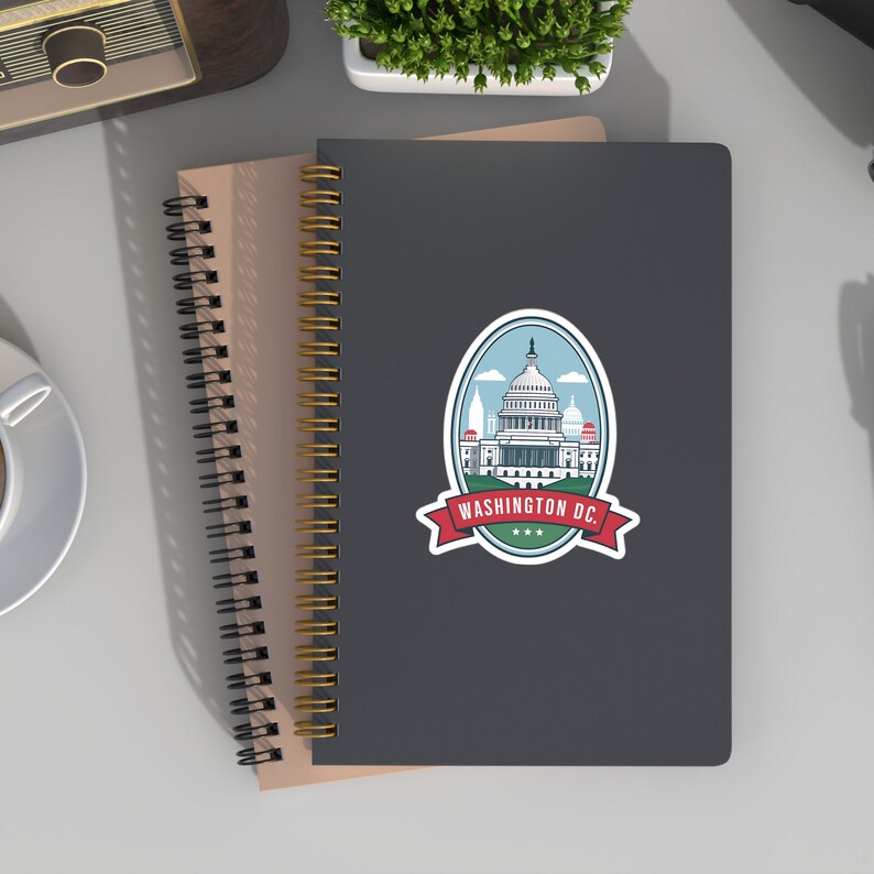 Sticker, Washington D.C. Capitol Building, Elegant Oval Decal Featuring ...