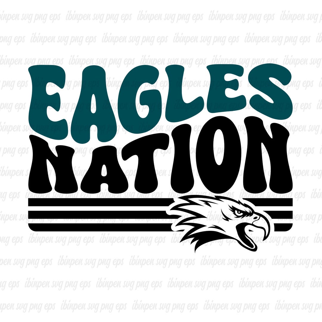 Eagles Nation SVG, Eagles SVG Cricut, Cutfile, Groovy Eagles, Eagles ...