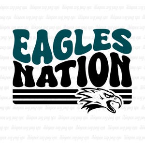 Eagles Nation SVG, Eagles SVG Cricut, Cutfile, Groovy Eagles, Eagles ...