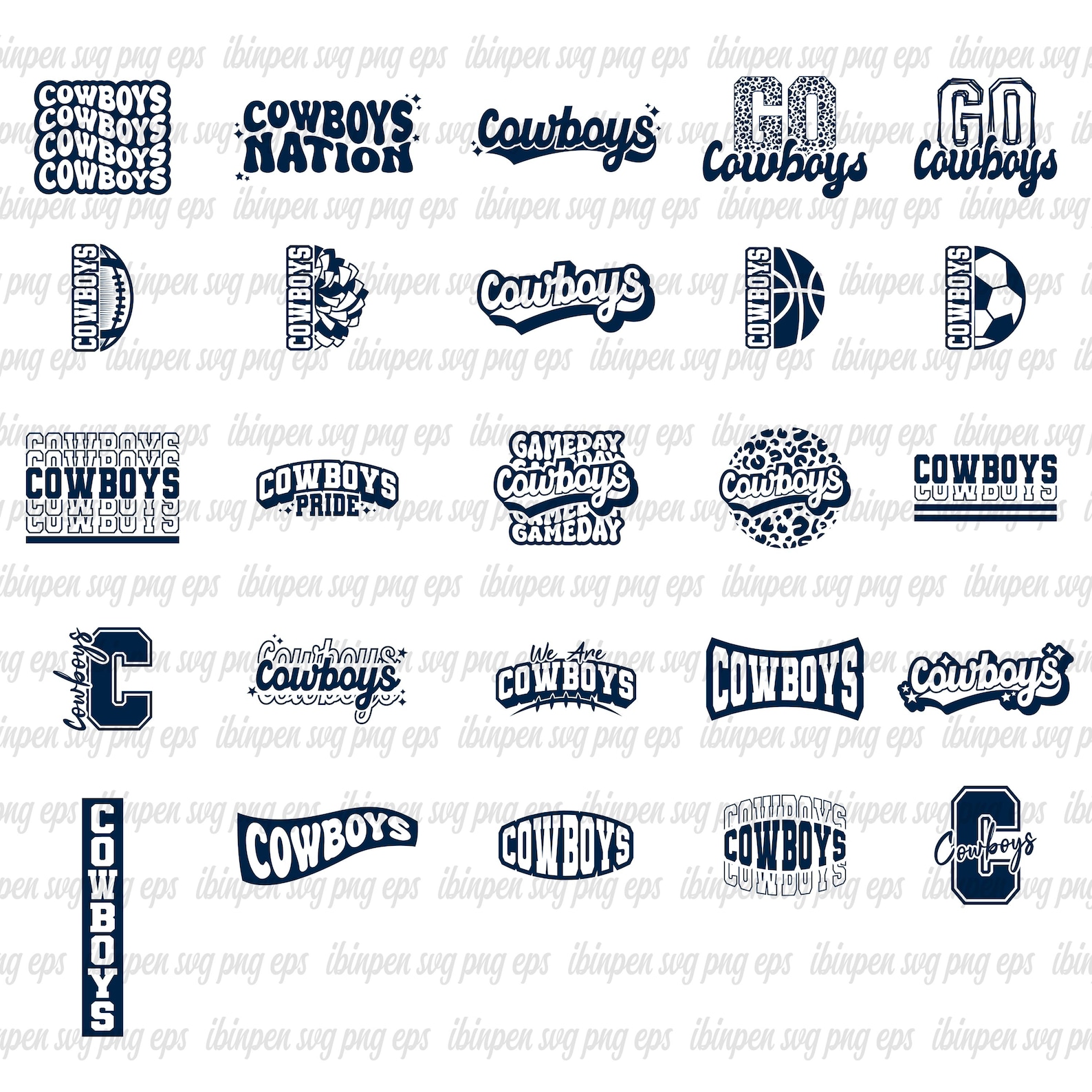 Cowboys SVG, 25 Cowboys SVG Bundle, Cowboys Cutfile, Cowboys Cricut ...