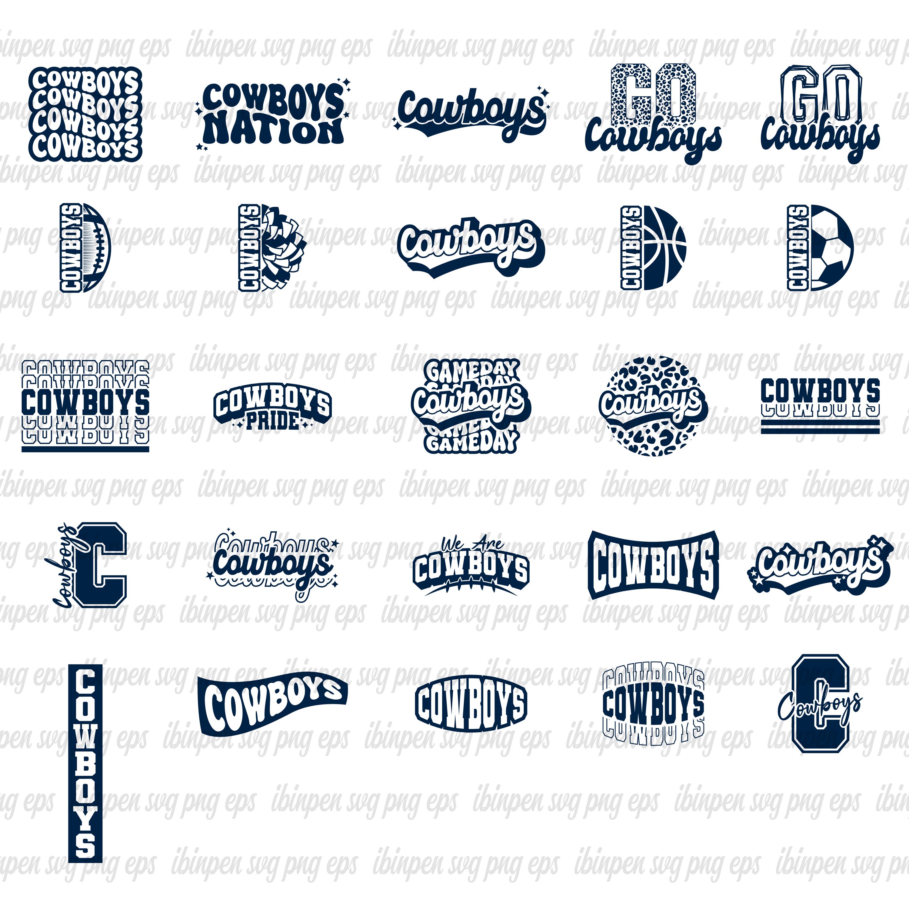 Cowboys SVG, 25 Cowboys SVG Bundle, Cowboys Cutfile, Cowboys Cricut ...