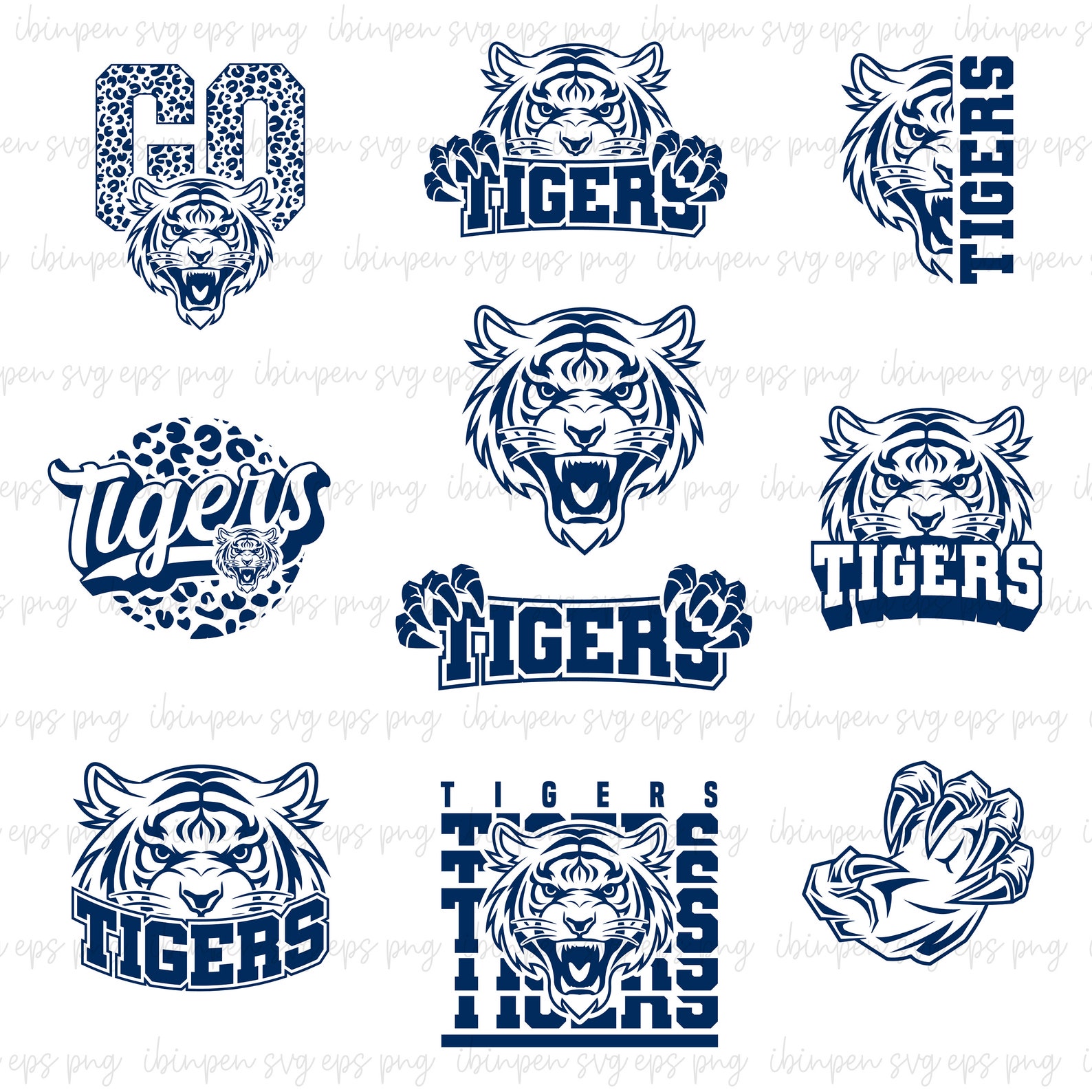 Tigers SVG Cricut, Go Tigers Svg for Cutfile, Tigers Head Silhouette ...