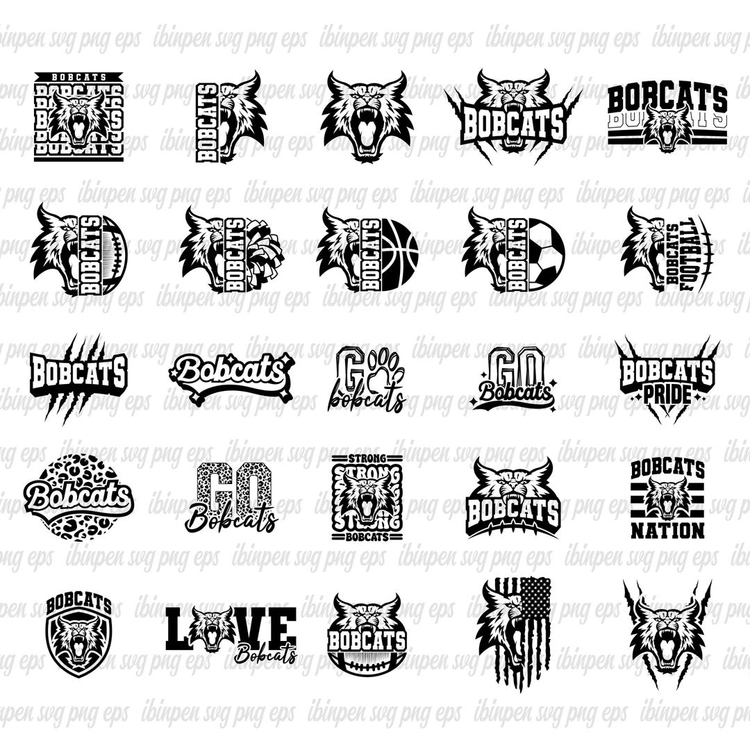 Bobcats SVG, 25 Bobcats SVG Bundle, Bobcats Cutfile, Bobcats Cricut ...