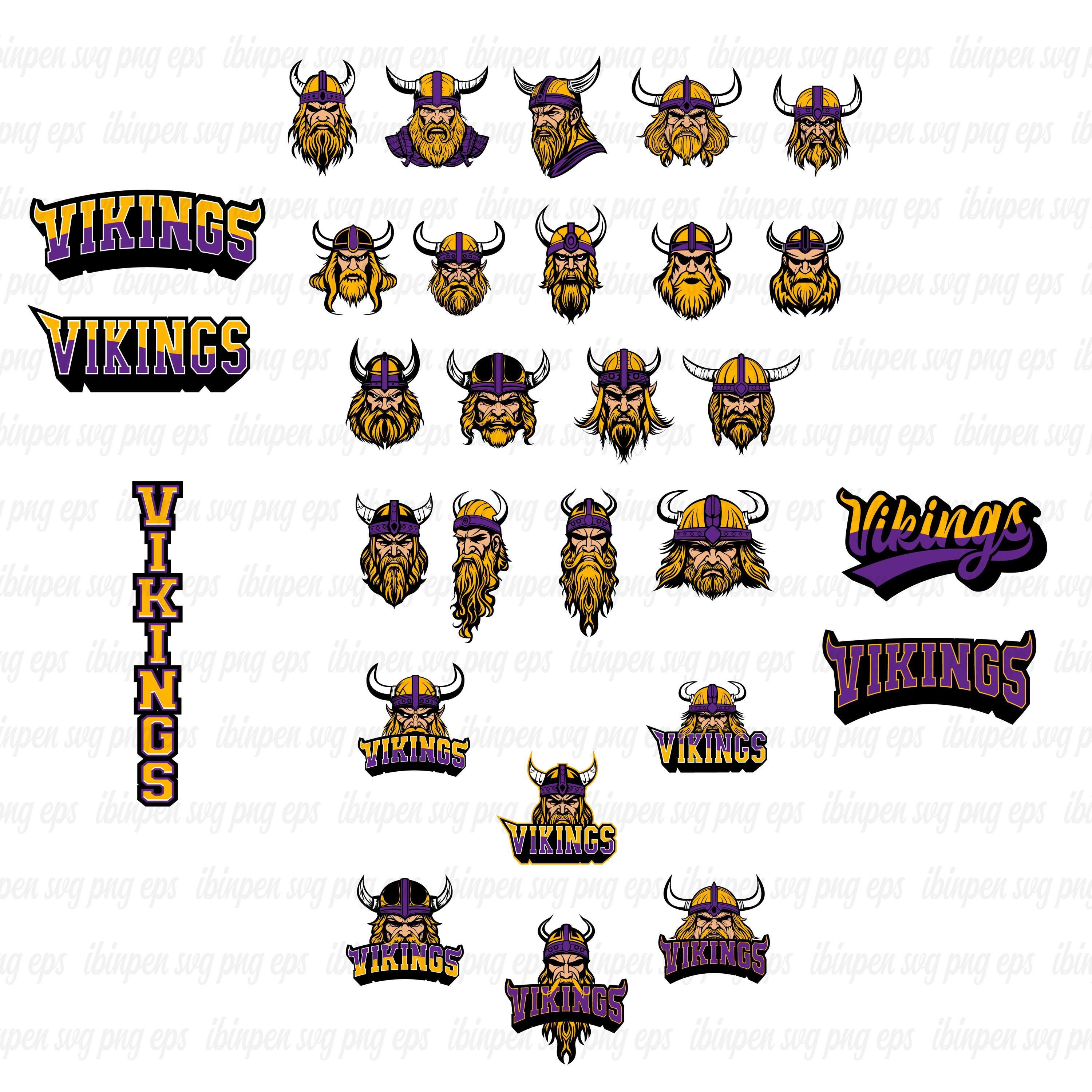 Vikings SVG Cricut, Vikings Bundle Svg for Cutfile, Vikings Colored SVG, School Mascot, Vikings ...
