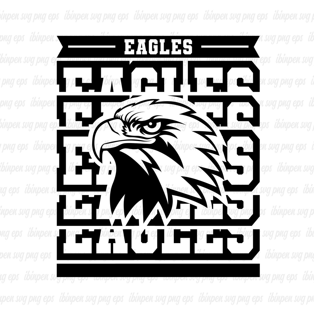 Eagles SVG, Eagles Cricut, Cutfile, Eagles School Mascot, Eagles With ...