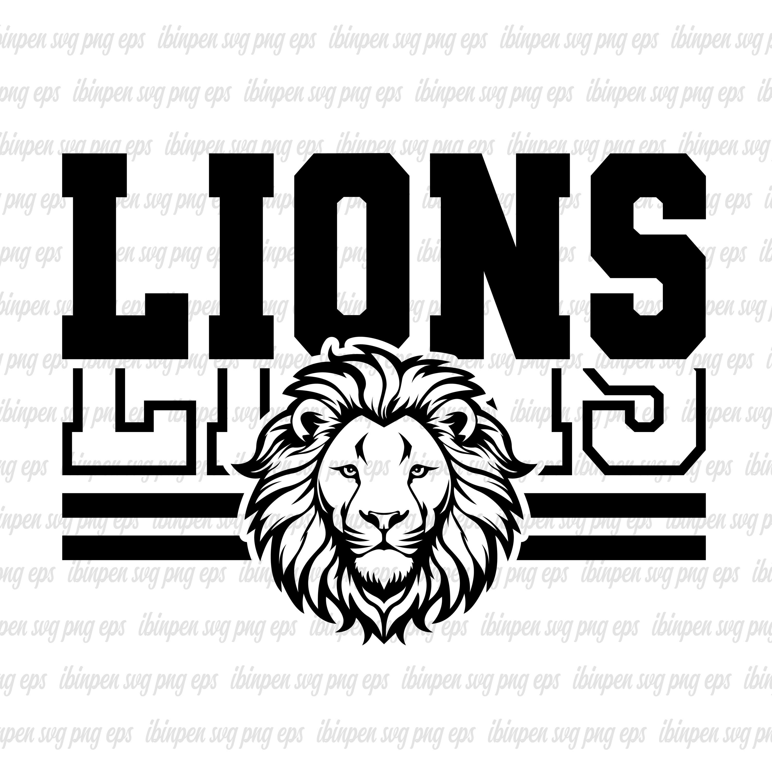 Lions SVG, Lions Strips, Lions School Mascot, Lions Cricut, Lions ...