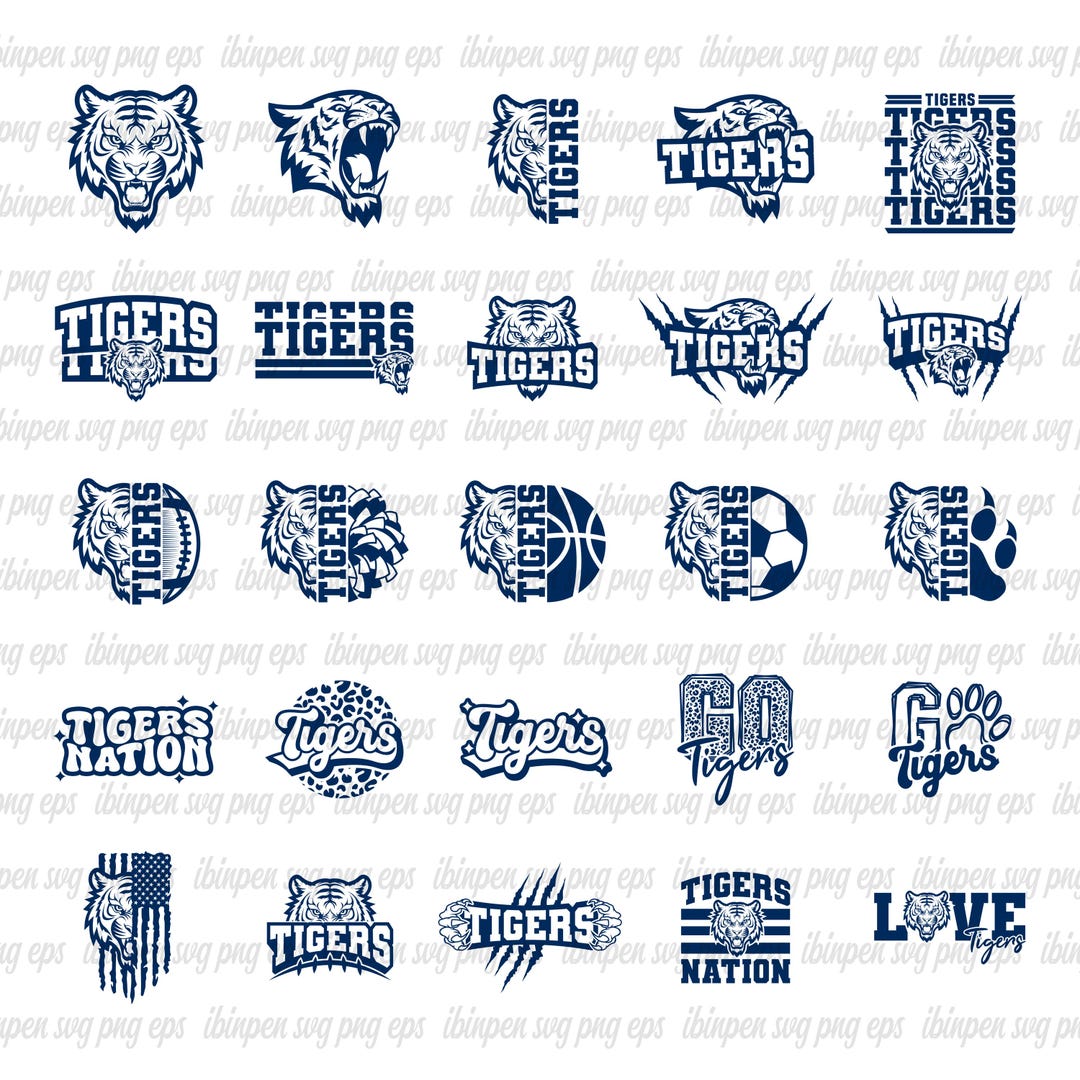 Tigers SVG, 25 Tigers SVG Bundle, Tigers Svg Cutfile, Tigers Cricut ...