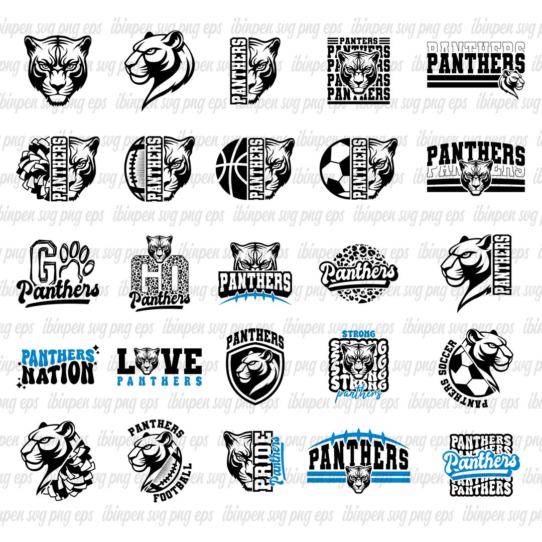 Panthers SVG, 25 Panthers SVG Bundle, Panthers Cricut and Cutfile ...
