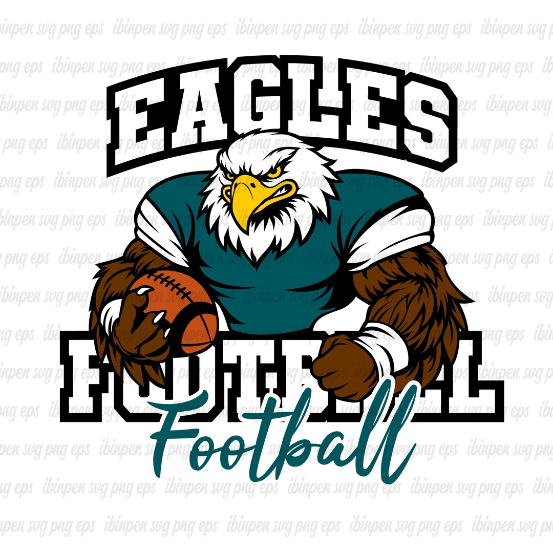 Eagles Football Mascot SVG, Eagles School Mascot, Eagles Vector Colored ...