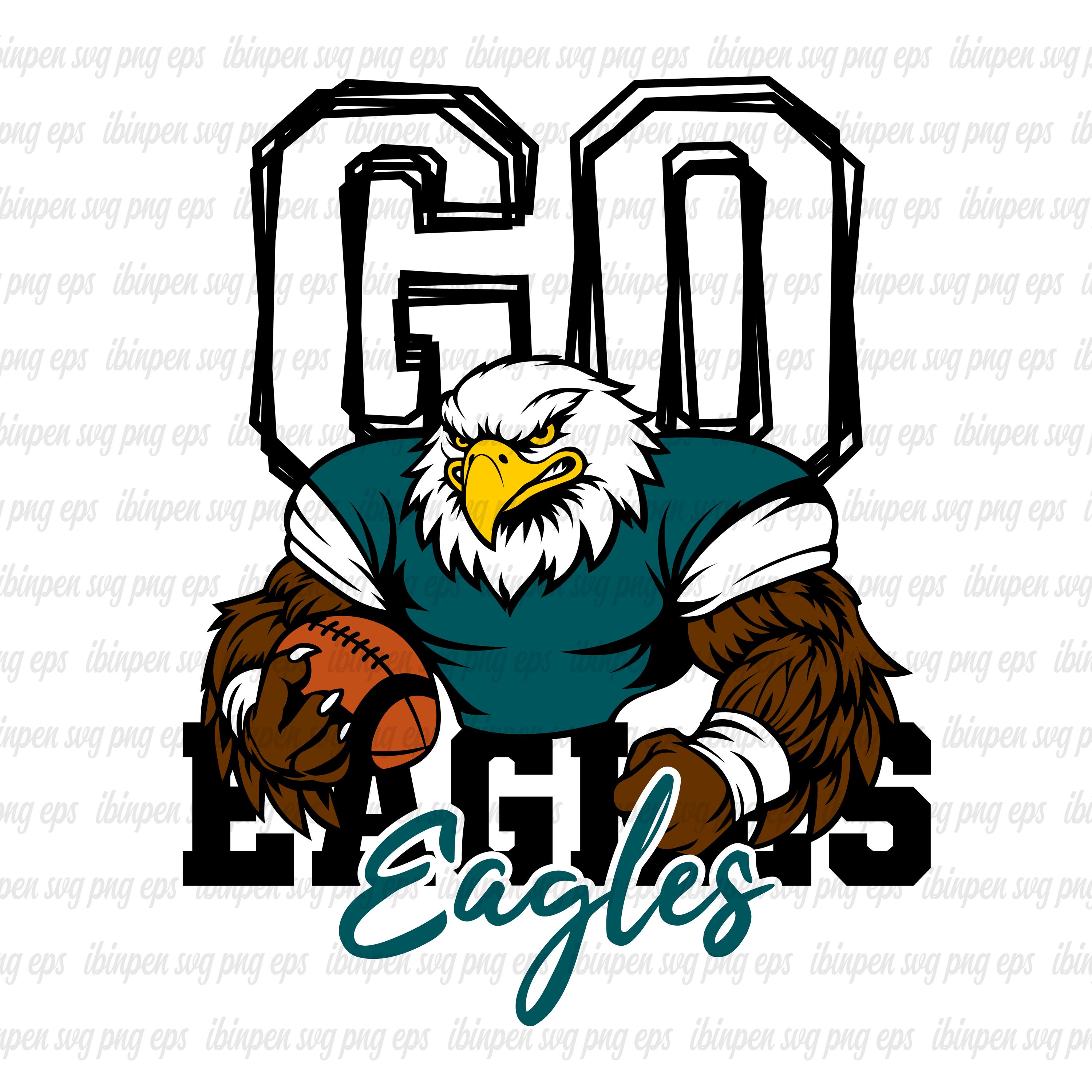 Go Eagles SVG, Eagles Mascot, Eagles Vector Colored, Eagles T Shirt ...