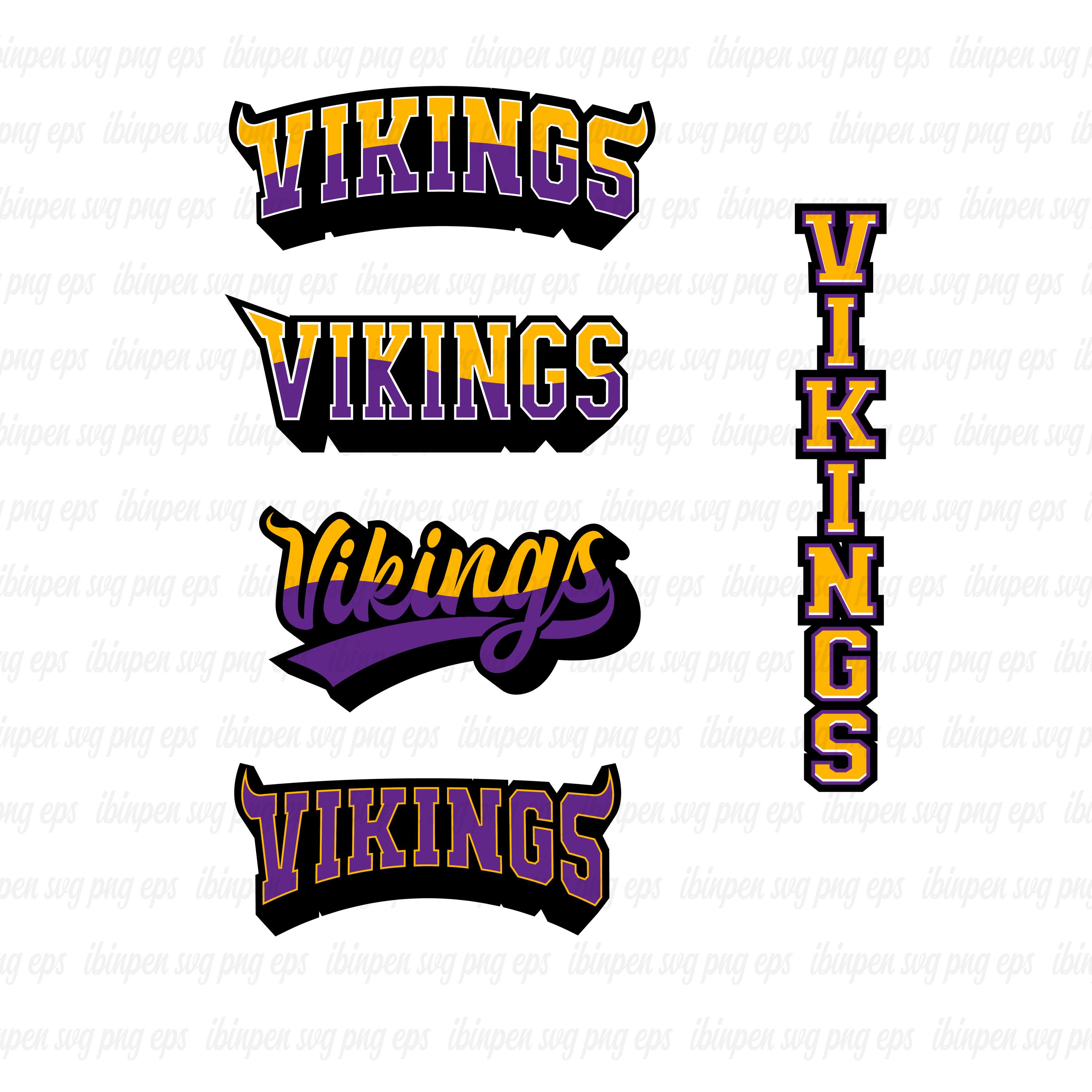 Vikings SVG Cricut, Vikings Bundle Svg for Cutfile, Vikings Colored SVG ...