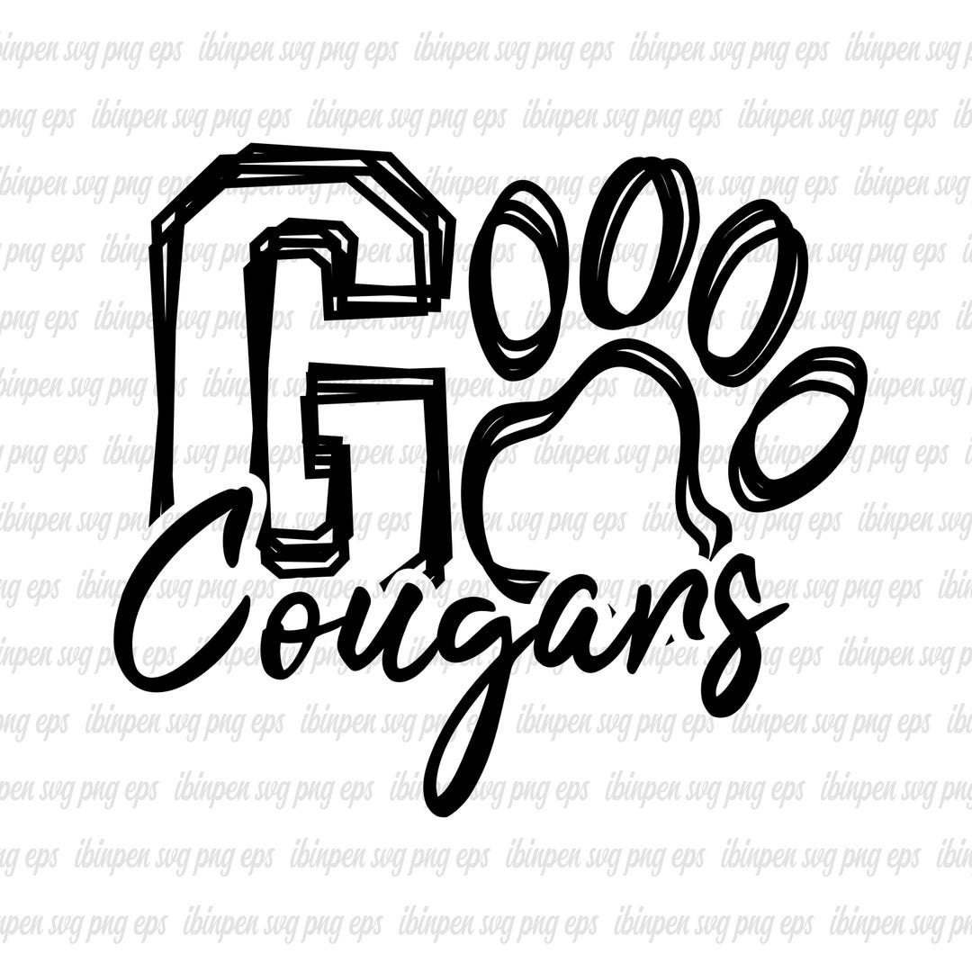 Go Cougars SVG, Go Cougars Cricut, Cutfile, Cougars School Mascot ...
