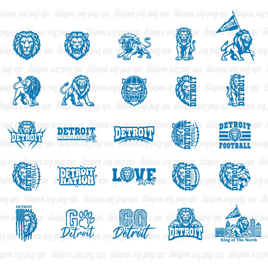 Detroit SVG, 25 Detroit SVG PNG Bundle, Eps, Detroit Cricut Cutfile ...