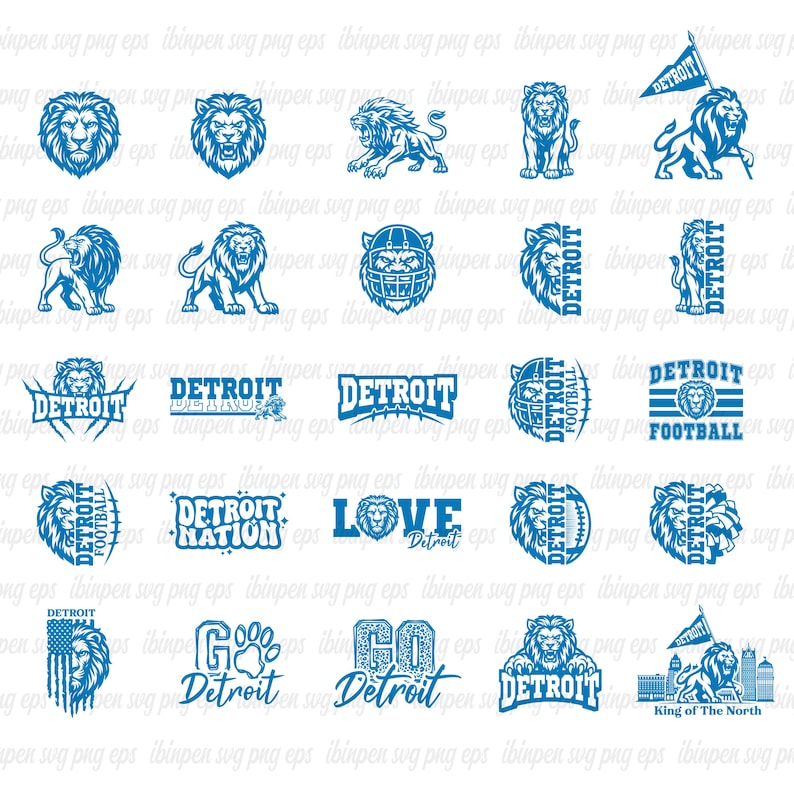 Detroit SVG, 25 Detroit SVG PNG Bundle, Eps, Detroit Cricut Cutfile ...