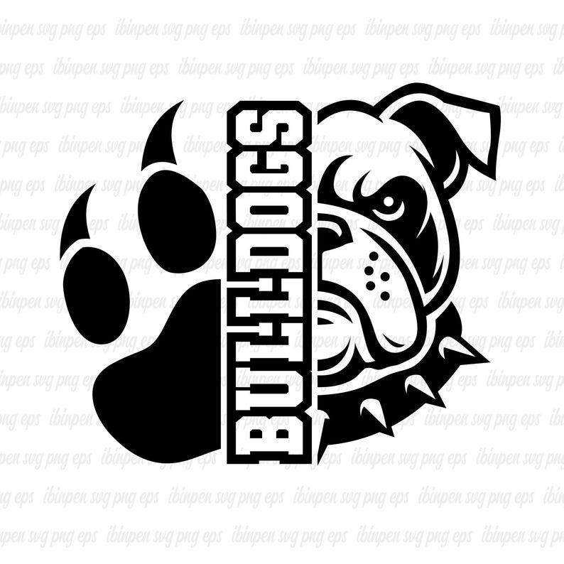 Bulldogs SVG, Bulldogs PNG, Bulldogs Claw Paw, Bulldogs School Mascot ...