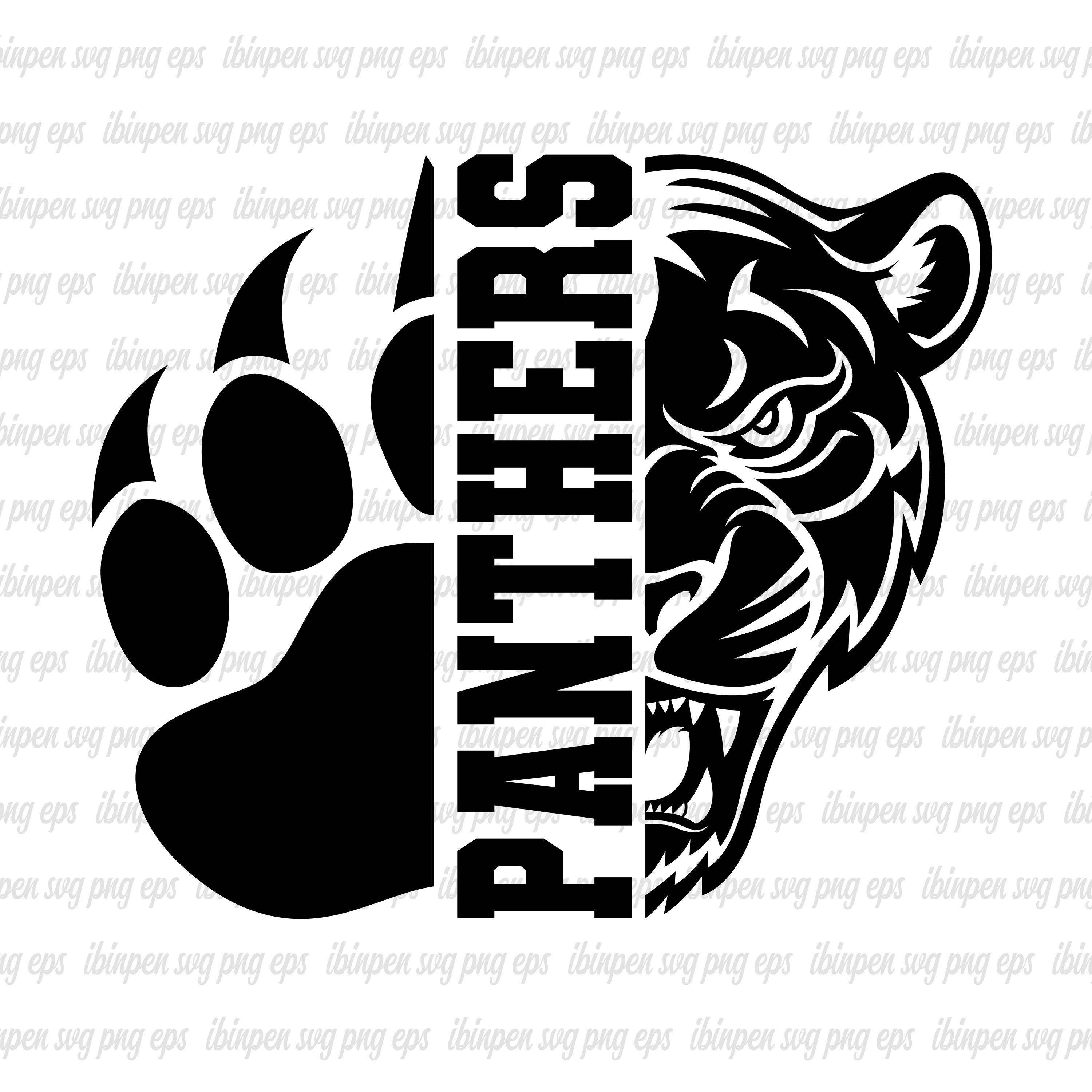 Panthers SVG, Panthers Paw, Panthers School Mascot, Panthers Cricut ...