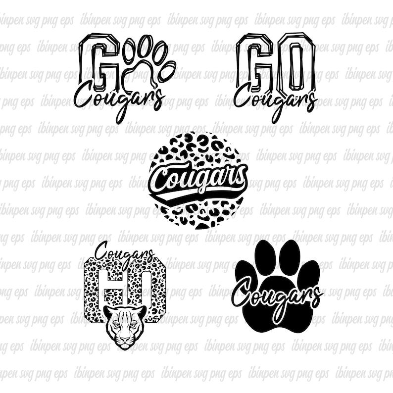 Cougars SVG, 20 Cougars SVG Bundle, Cougars Cutfile, Cricut, Mascot ...