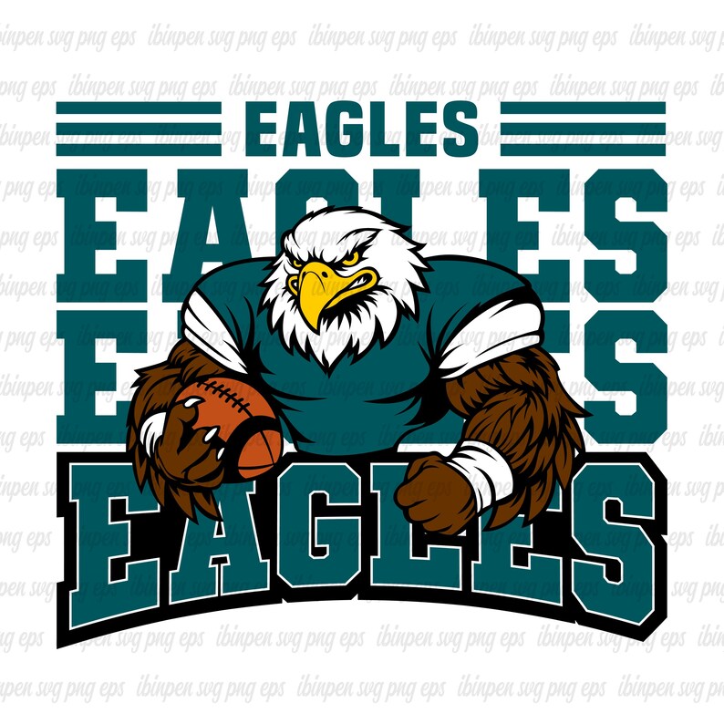 Eagles SVG, Eagles Mascot, Eagles Svg Cutfile, Cricut, Strips, Eagles ...