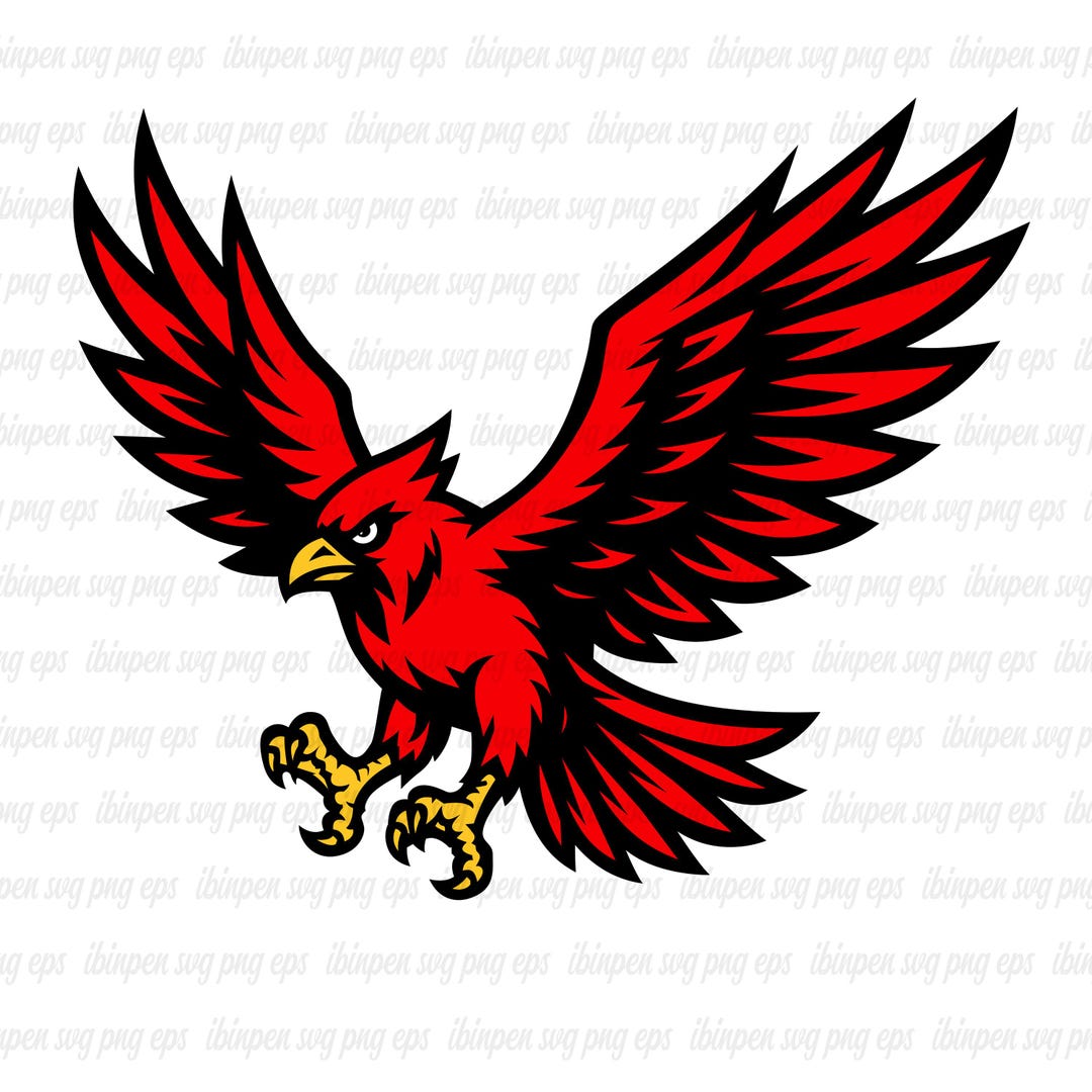 Flying Cardinals SVG, Cardinals Vector, Cardinals School Mascot ...