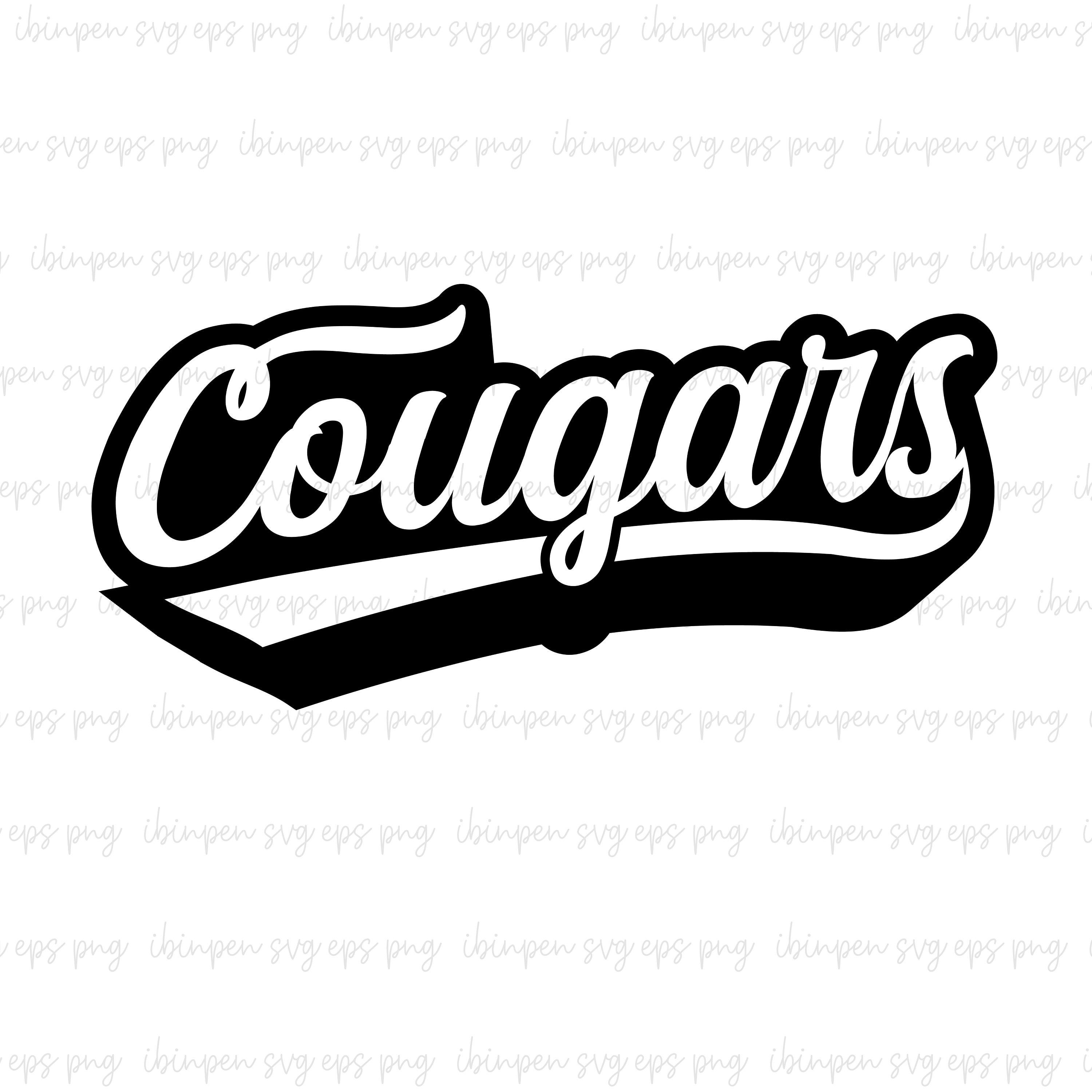 Cougars SVG, Cougars Letter Svg for Cutfile, Cougars Letter Silhouette ...