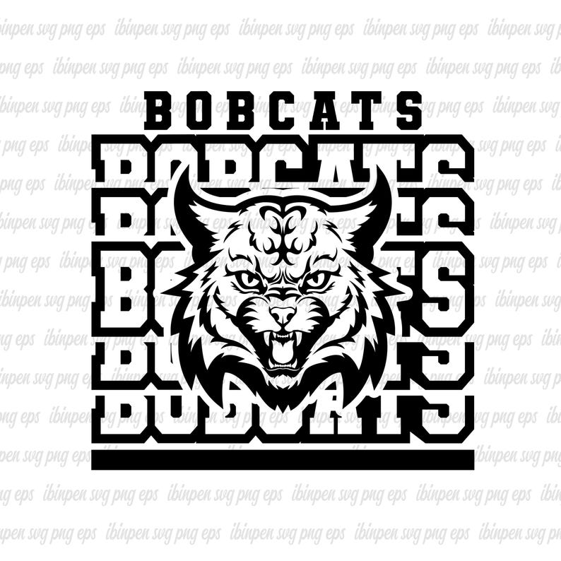 Bobcats Cricut, Bobcats SVG, Cutfile, Bobcats School Mascot, Bobcats Head Silhouette, Bobcats ...