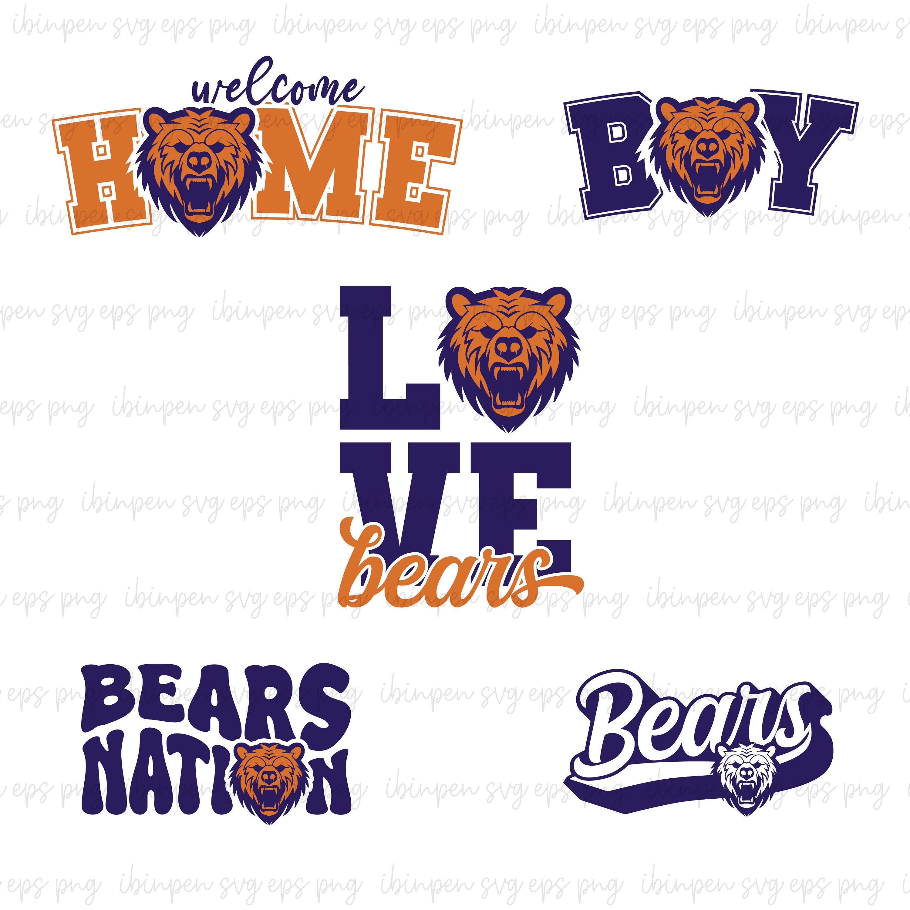 Bears SVG Bundle, 15 Bears Svg Bundle, Bears Head Svg, Mom, Boy Bears ...