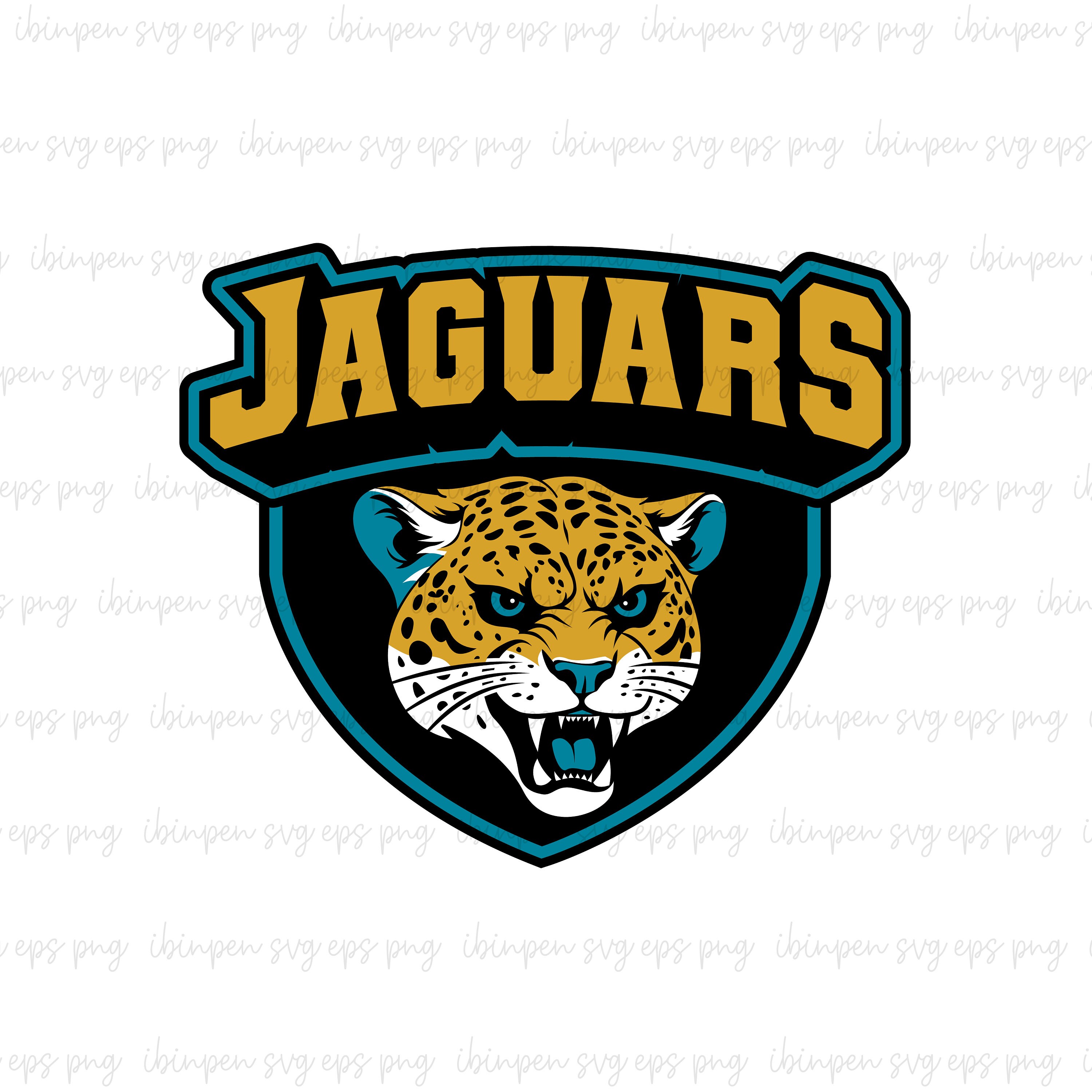 Jaguars Svg for Cutfile, Jaguars Head Colored SVG, Jaguars Svg File for ...