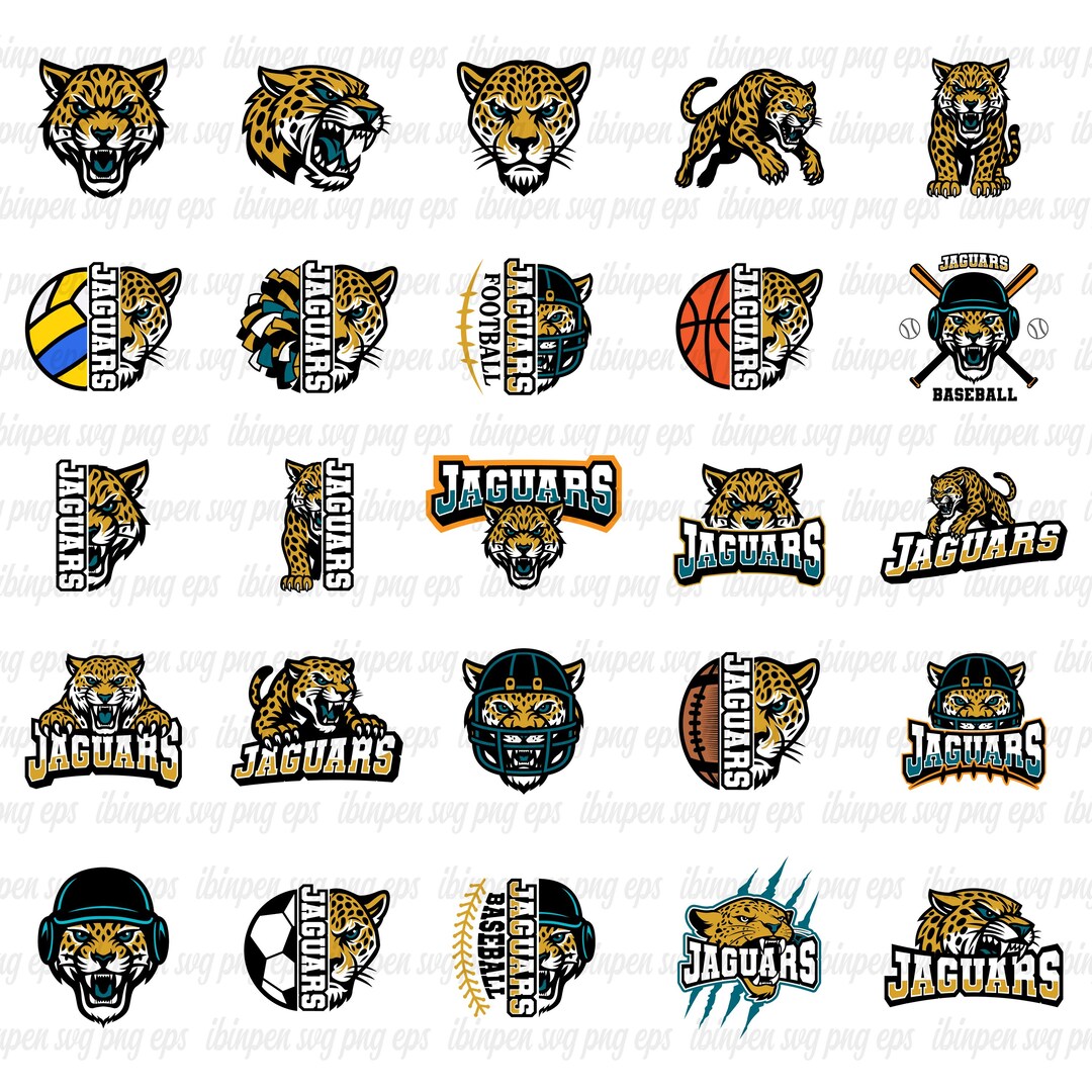 25 Jaguars SVG PNG Bundle, Jaguars Cutfile Cricut, Jaguars Vector ...