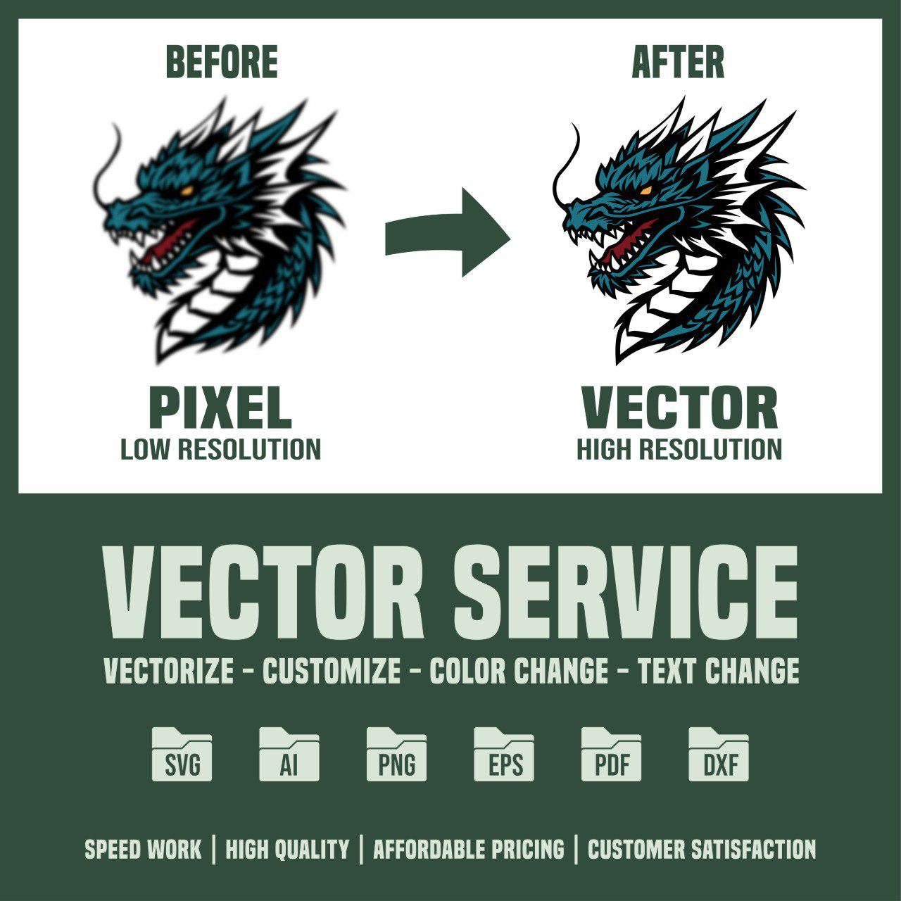 Custom Vectorize Service, Logo & Image Redraw Upscale Service, SVG ...