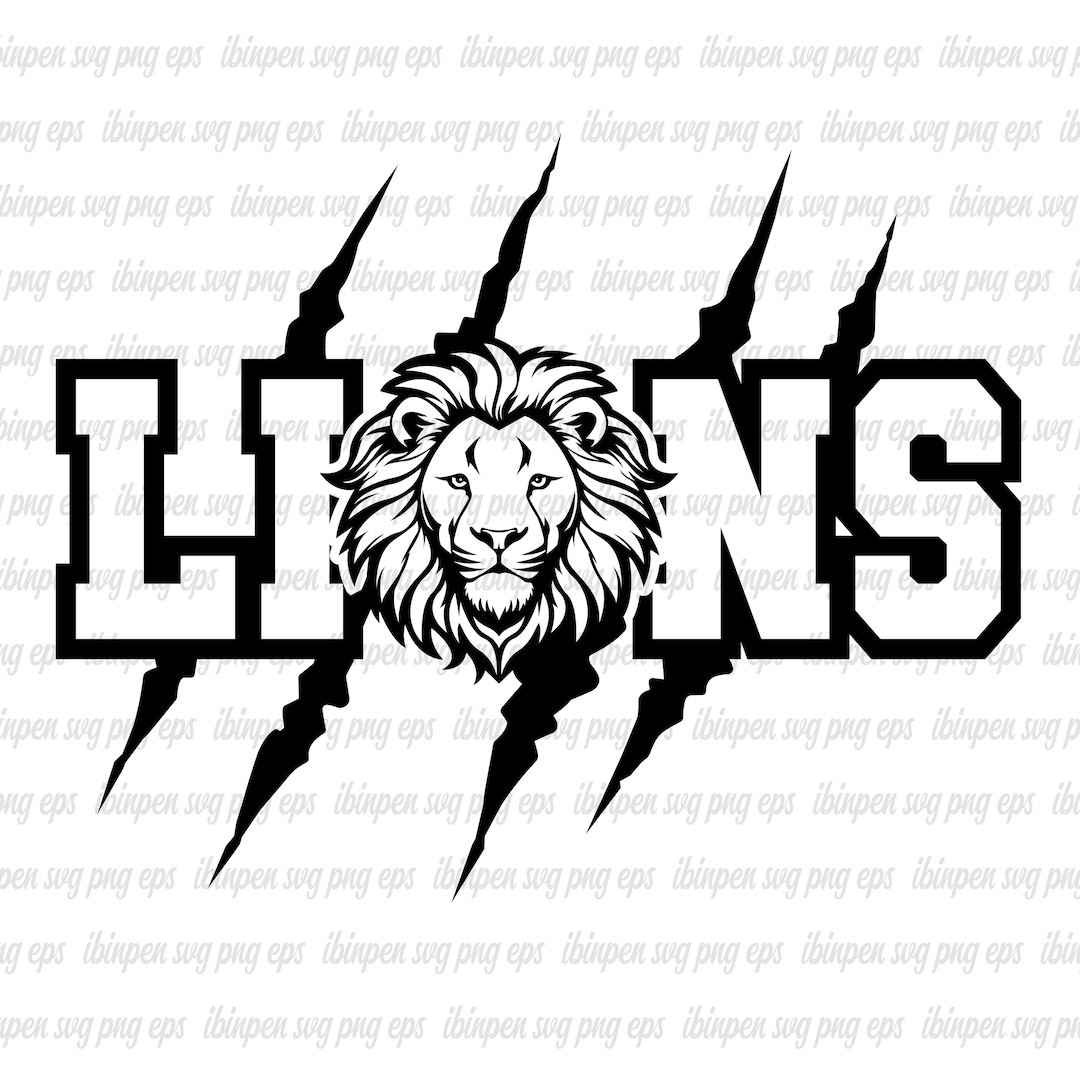 Lions SVG, Lions Scratches, Lions SVG Cricut, Lions Cutfile, Lions ...