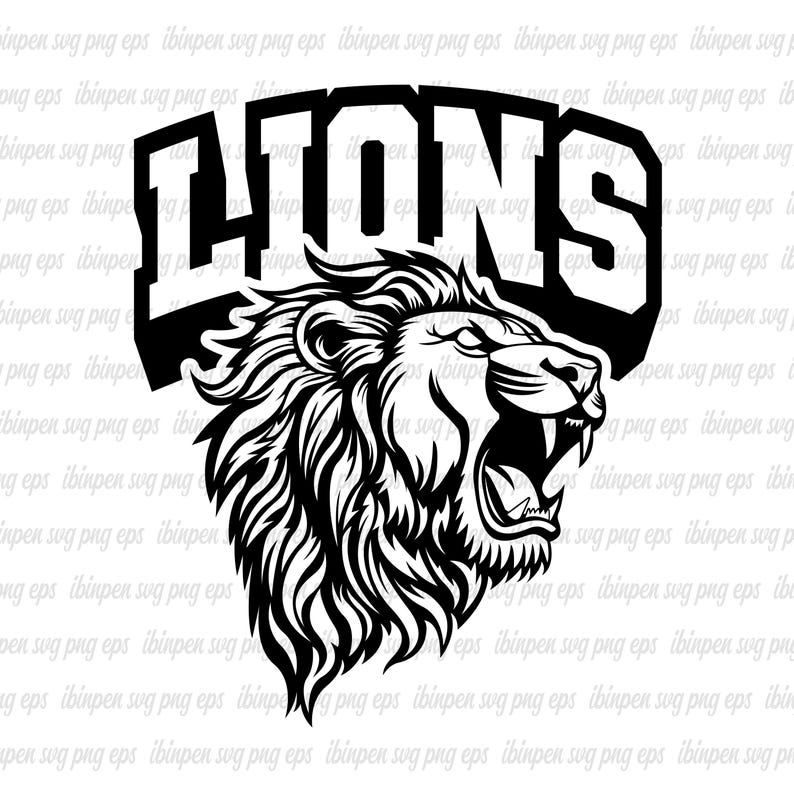 Lions SVG, Lions School Mascot, Lions SVG Cricut, Lions Cutfile, Lions ...