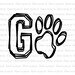 Go SVG, Go SVG Cricut, Cutfile, School Mascot, Go With Paw, Paw of ...