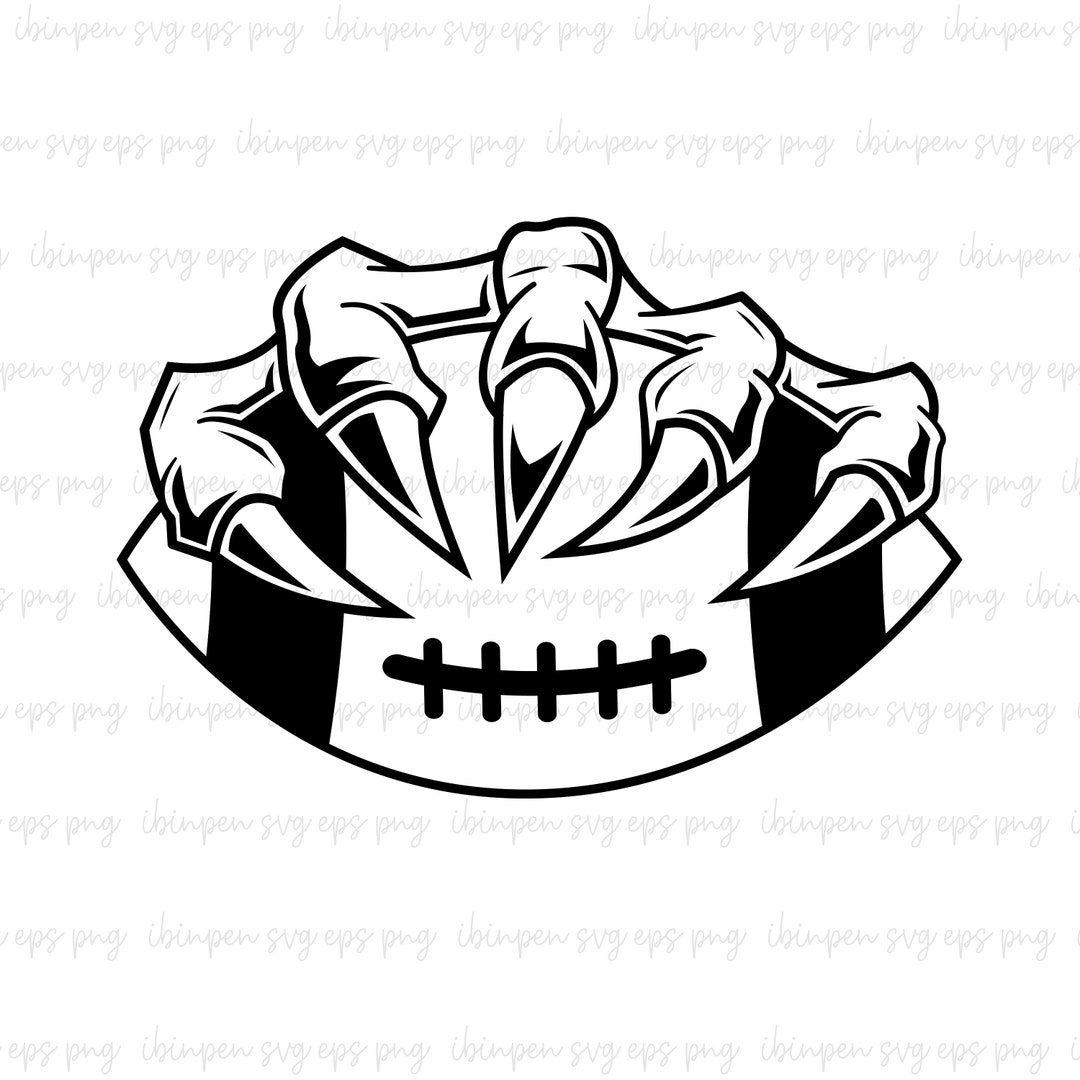 Claw Catch Football Svg for Cutfile, Claw SVG Cricut, Tigers Claw Svg ...