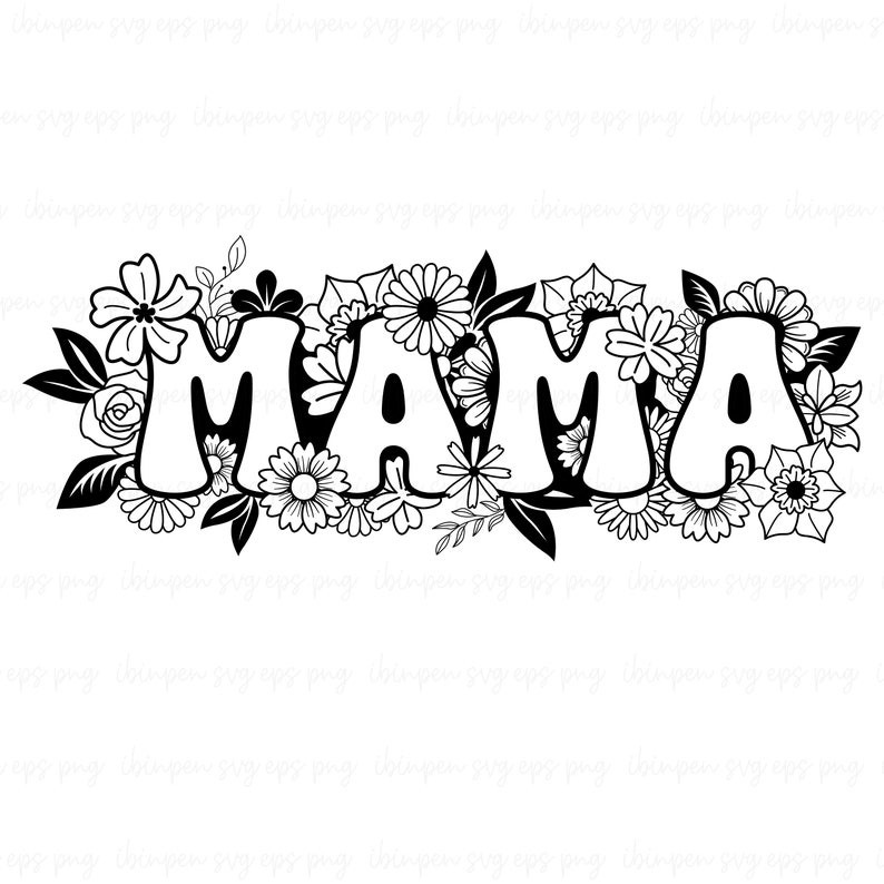 Mama Outline SVG, Mom Svg, Mama SVG Sillhouttes for Cutting File ...