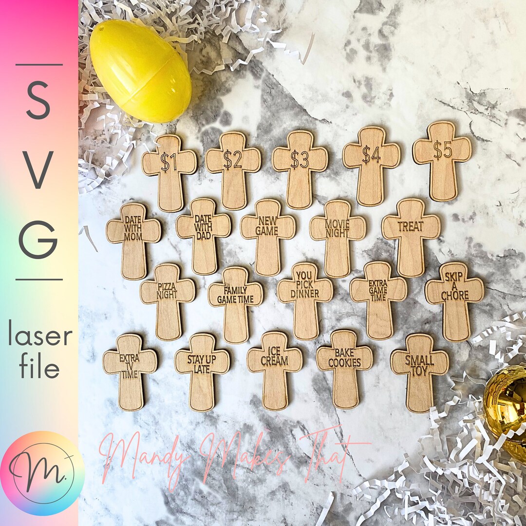 Easter Tokens SVG, Easter Laser File, Easter Cut File, Easter Hunt ...