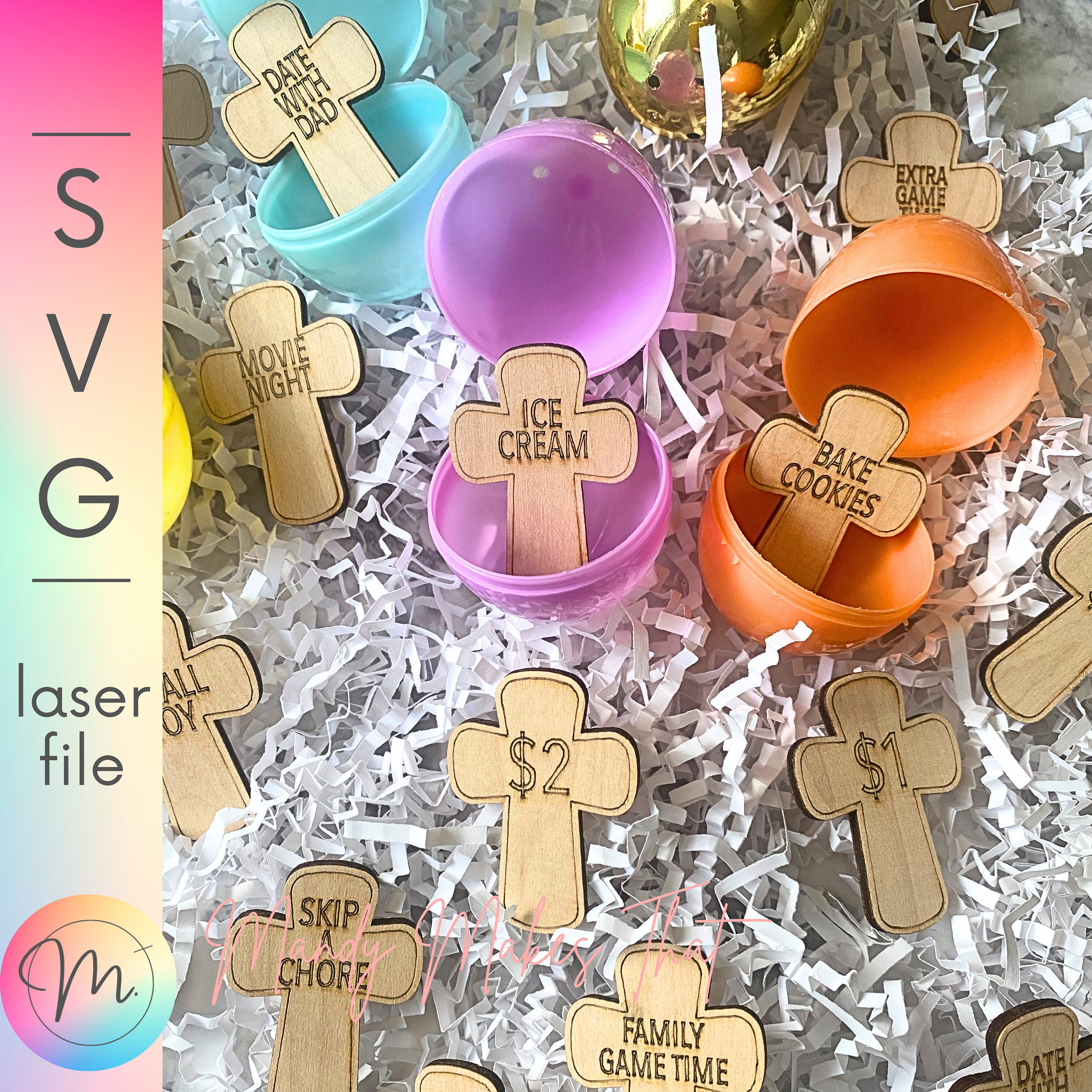 Easter Tokens SVG, Easter Laser File, Easter Cut File, Easter Hunt ...