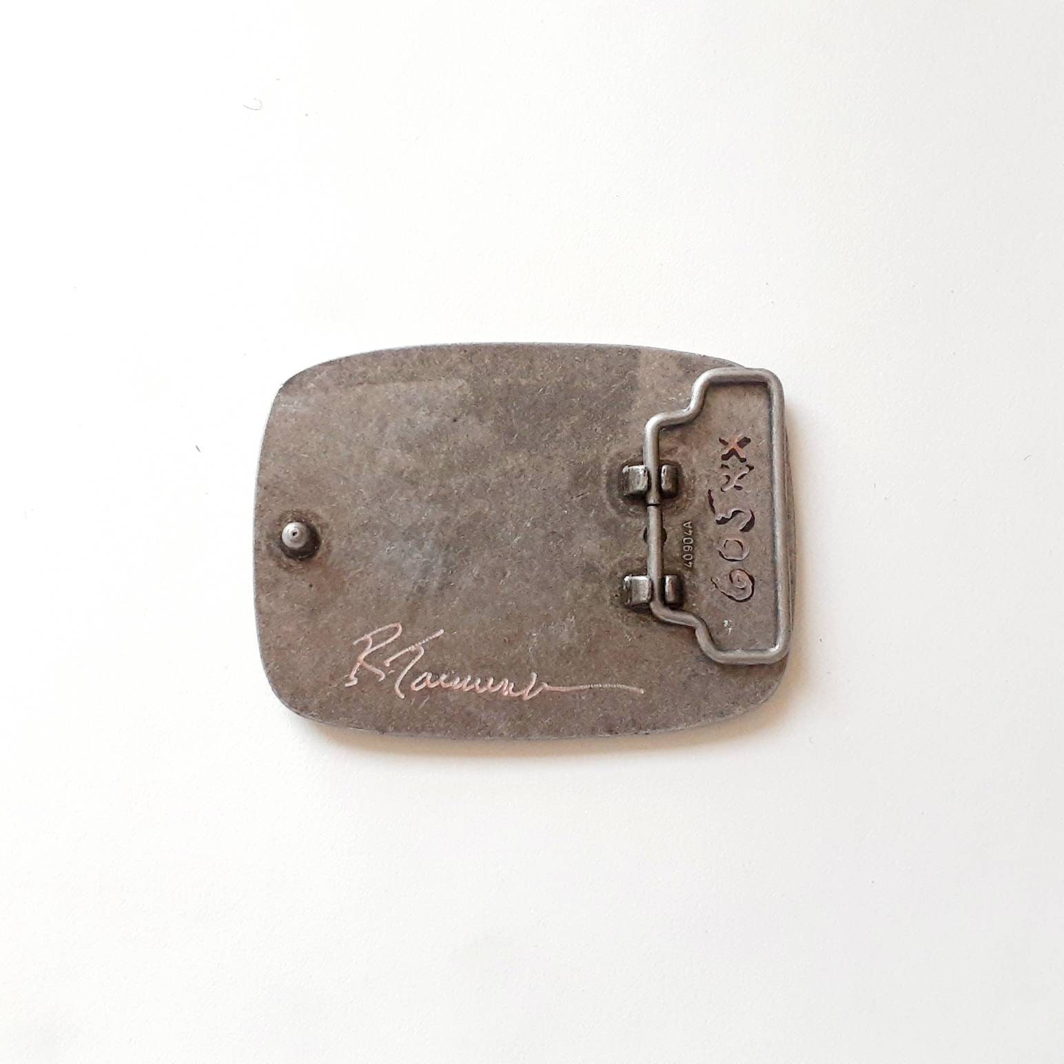 Giant Buckle Vintage License Plate Art Recycled Metal Mosaic - Etsy