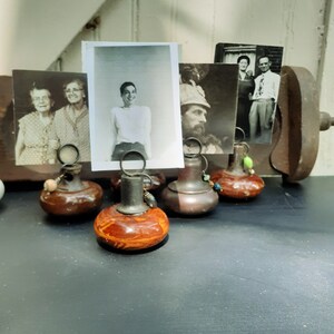 SIX 6 Multiple Antique Door Knob Photo Frames, Display Stands, Table ...