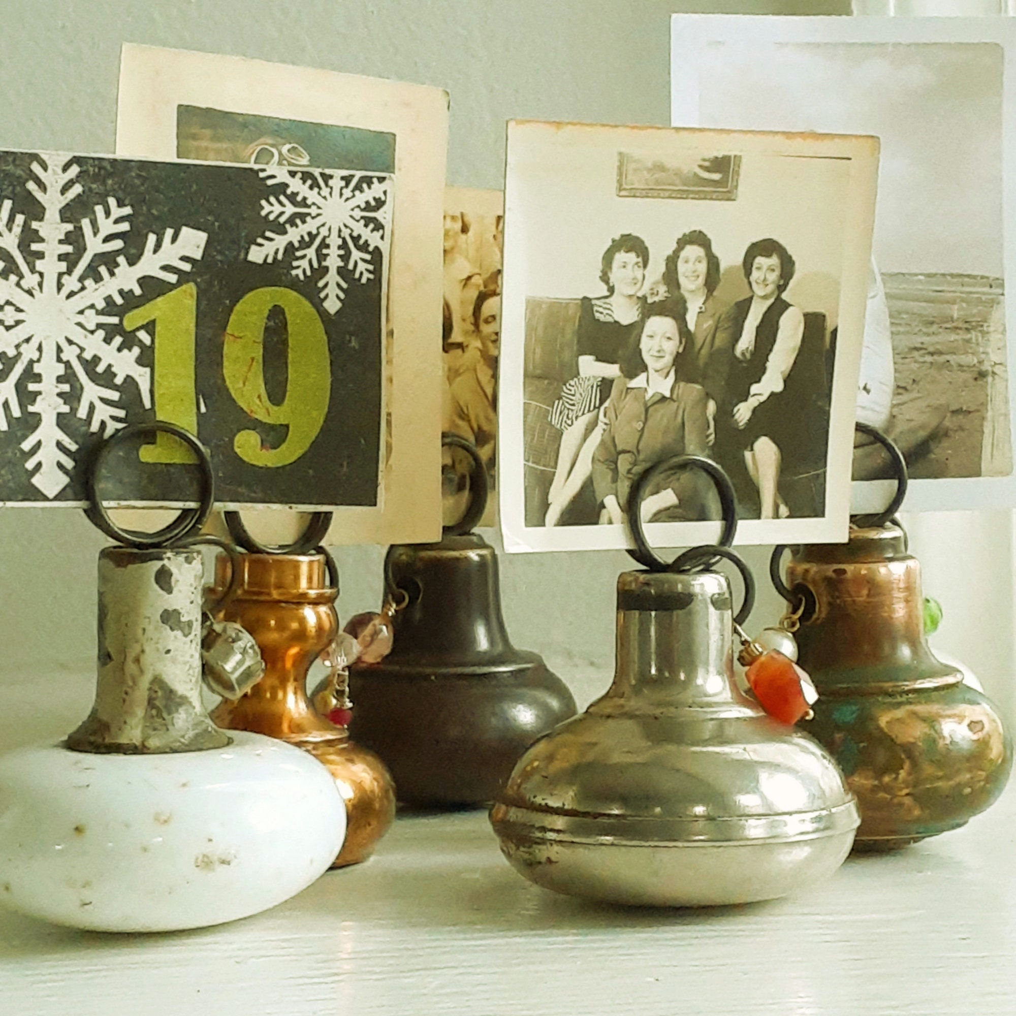 Antique Salvage Doorknob Photo Table Number Memento Holder Display ...