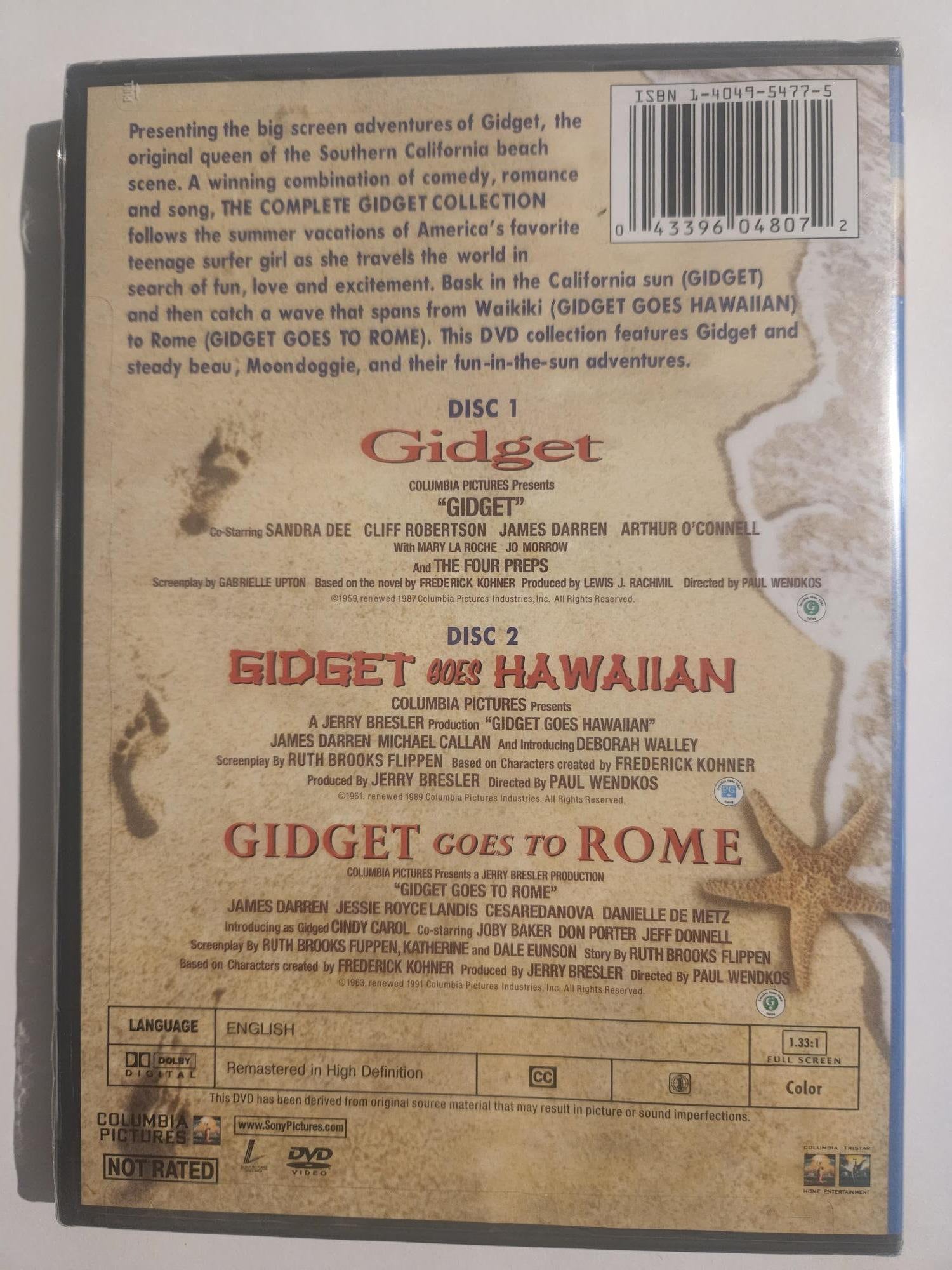 The Complete Gidget Collection DVD NEW & SEALED Vintage 1960's Sandra Dee Cliff Robertson James ...