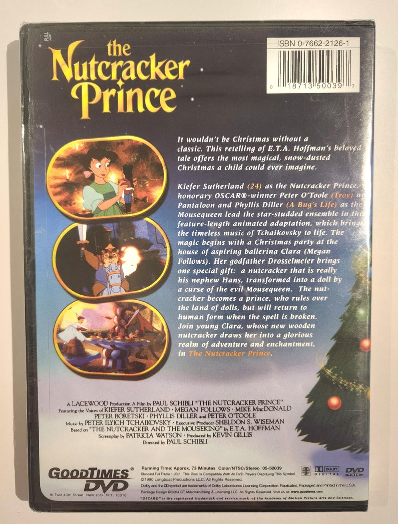 The Nutcracker Prince DVD 1990 Peter O'toole Kiefer Sutherland Phyllis ...