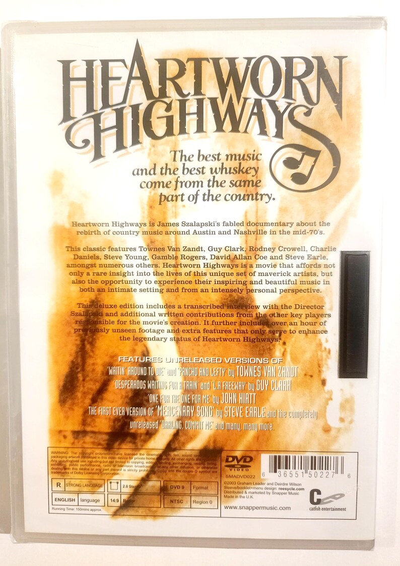 Heartworn Highways NEW & SEALED DVD Townes Van Zandt 70's Country Music ...